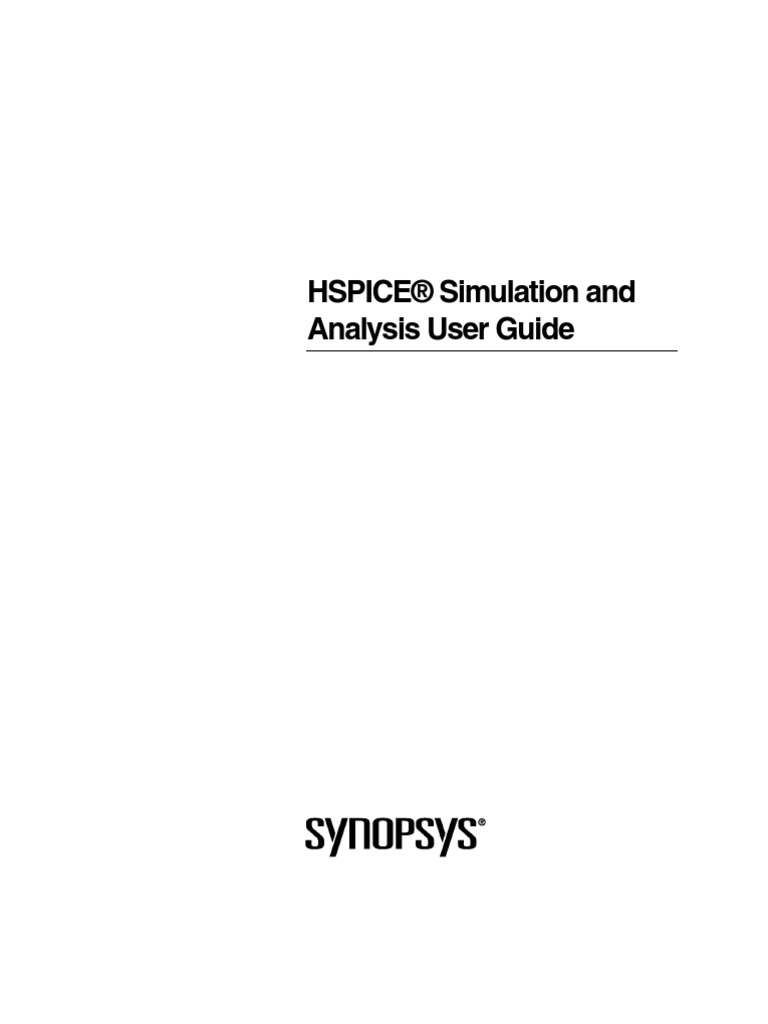 Hspice Sa Pdf Spice Parameter Computer Programming 