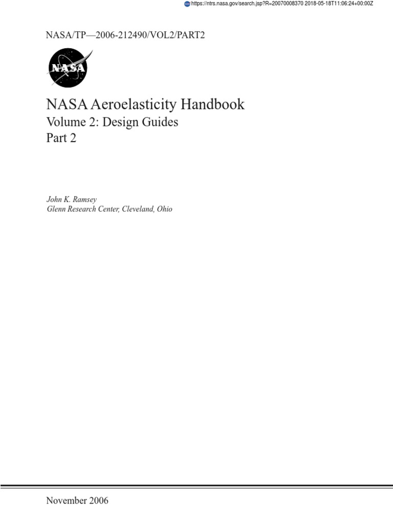 NASA Aeroelasticity Handbook Volume 2 - Design Guides Part 2 PDF | PDF ...