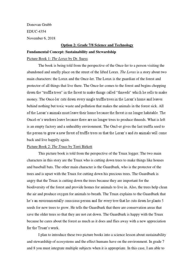 Option 2: Grade 7/8 Science and Technology Fundamental Concept ...