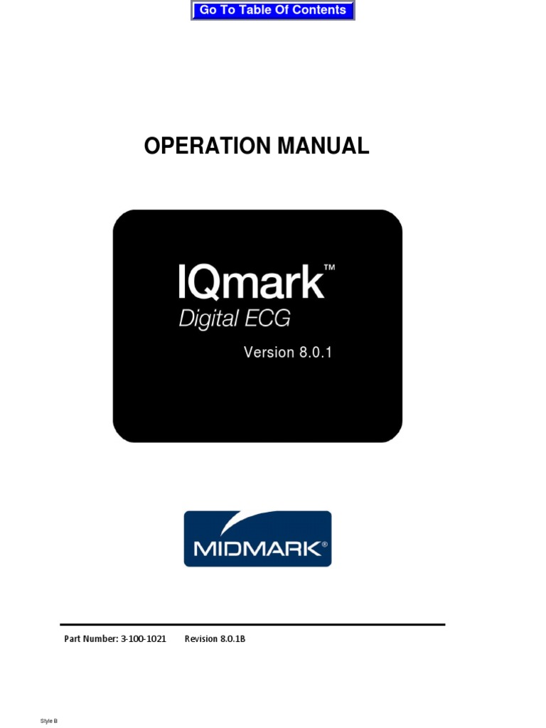 MidMark IQmark ECG - Service Manual PDF | PDF | Remote Desktop Services ...