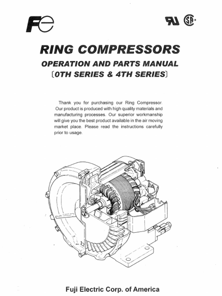 Ring Compressor Operation and Parts Manual | PDF | Capacitor | Fuse ...