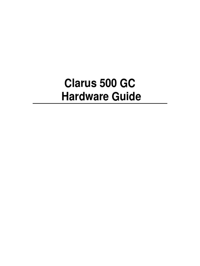 Clarus 500 GC Hardware Guide - 09936591C.pdf | Gas Chromatography ...