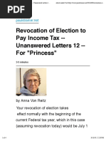 Revocation of Election | PDF | Income Tax | Federal Government Of The ...