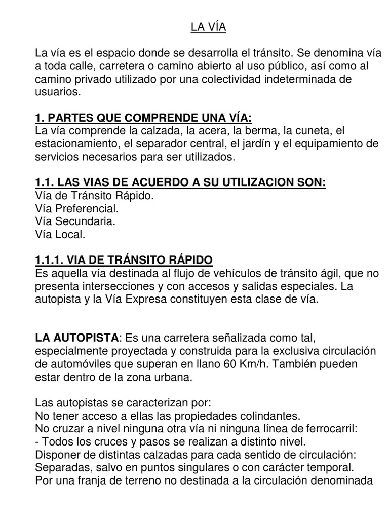Avance Via | PDF | Calle | Carretera de acceso controlado