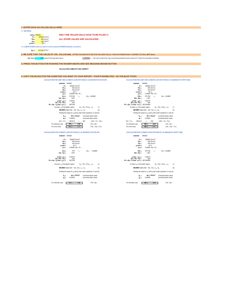 Neuber Plasticity Correction | Chemistry | Engineering