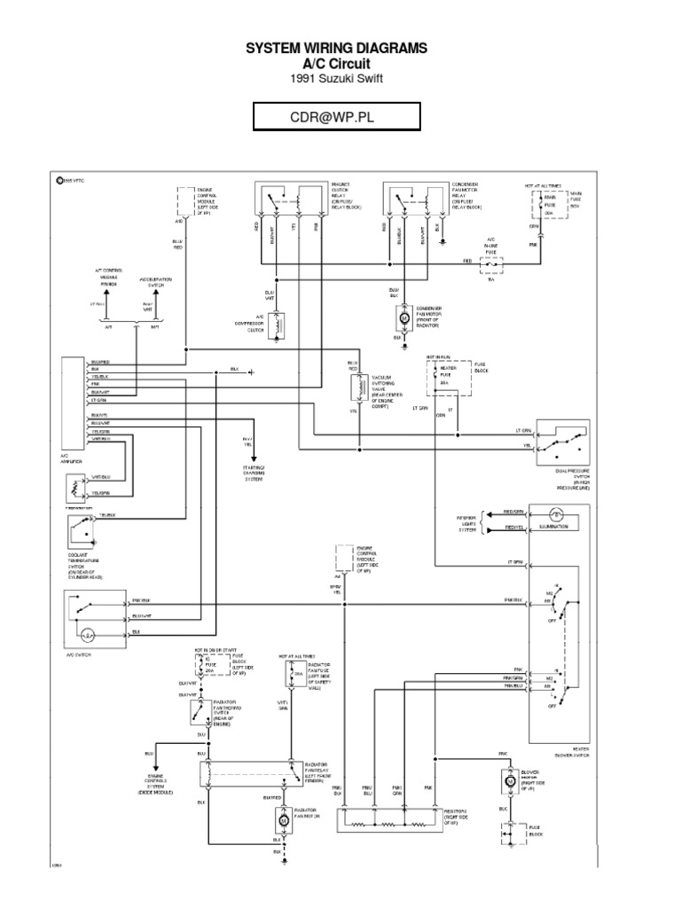 Suzuki Swift Diagrama PDF | PDF | Transportation Engineering | Land ...