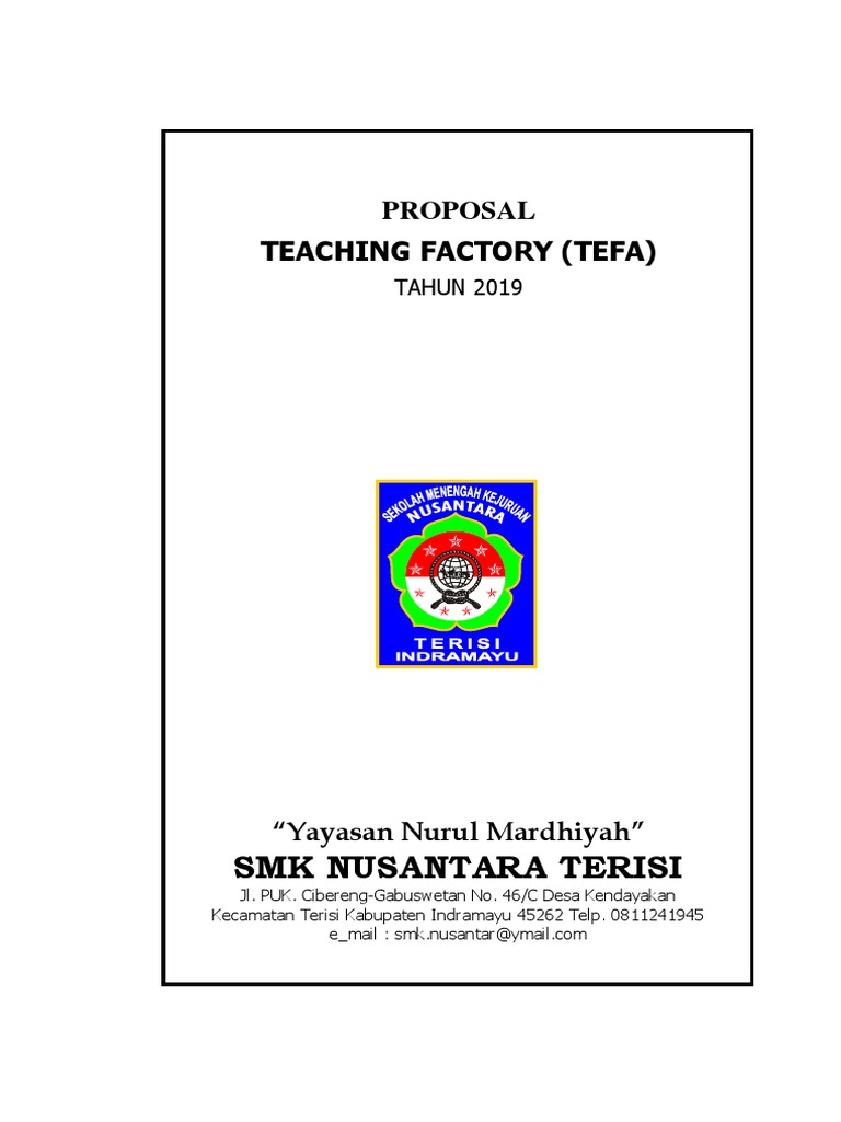 Proposal Teaching Factory | PDF