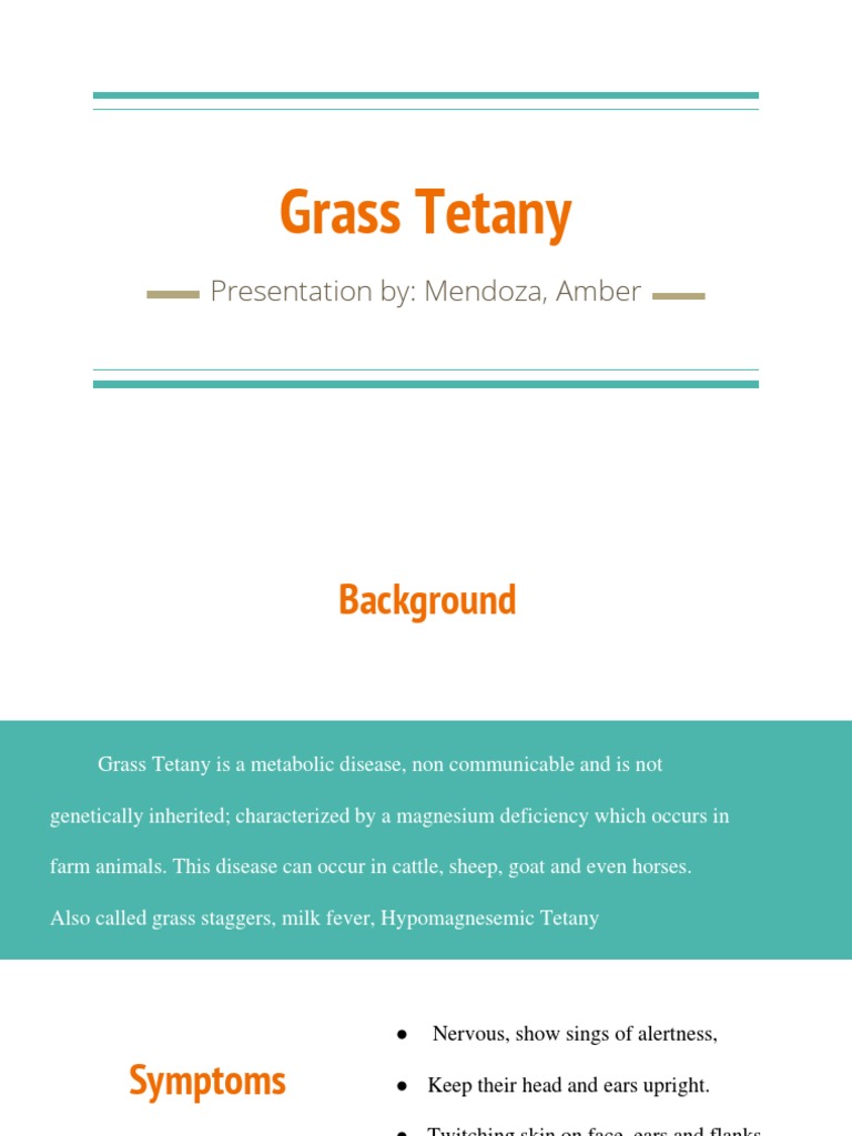 Sheep Grass Tetany