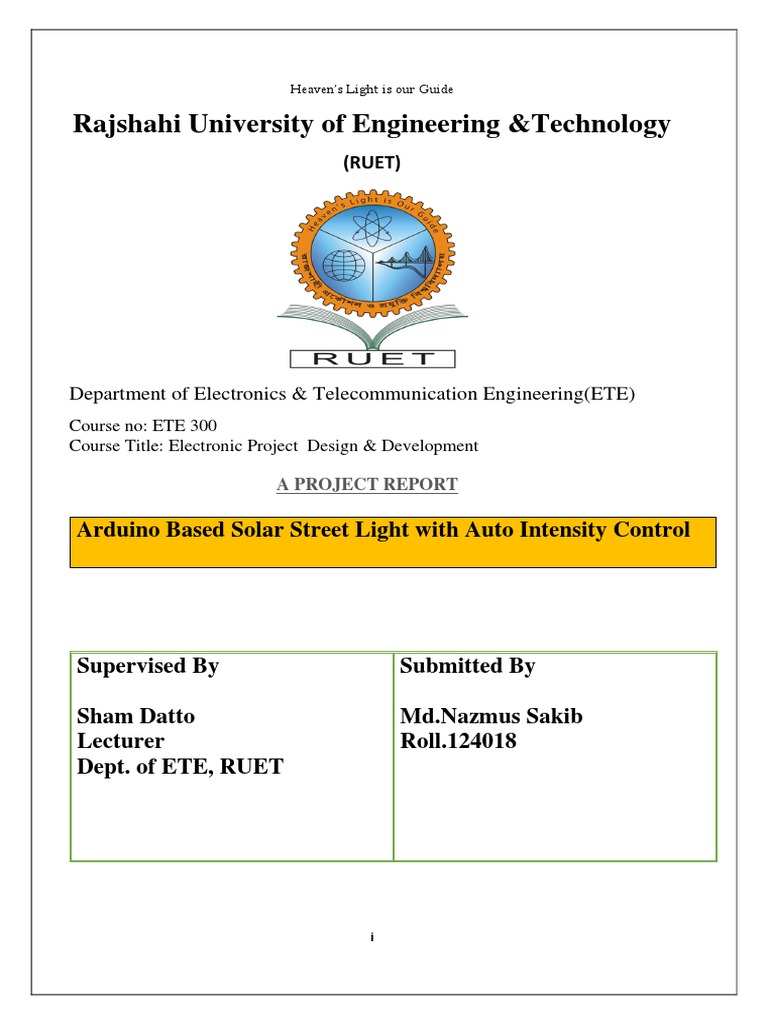 Rajshahi University of Engineering &technology: Arduino Based Solar ...