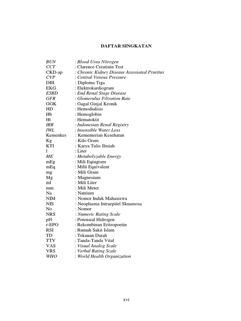 Daftar Singkatan | PDF