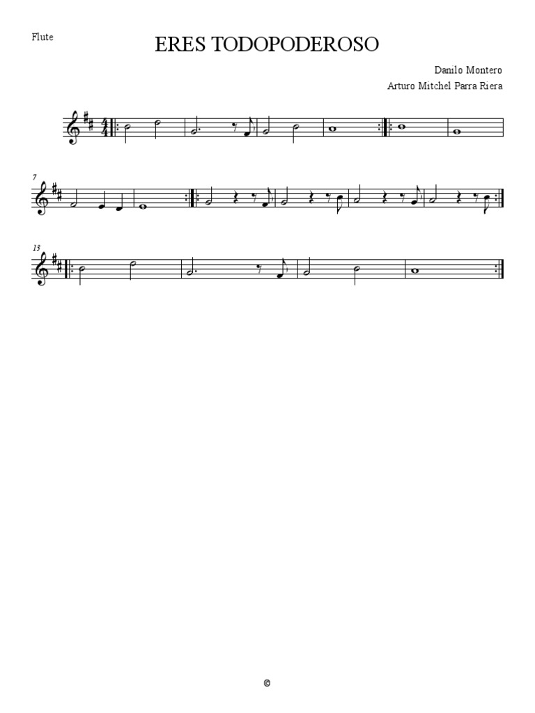 ERES TODO PODEROSO - Flute PDF | PDF