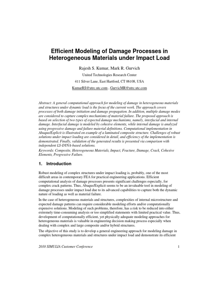 Modeling Damage | PDF | Composite Material | Finite Element Method