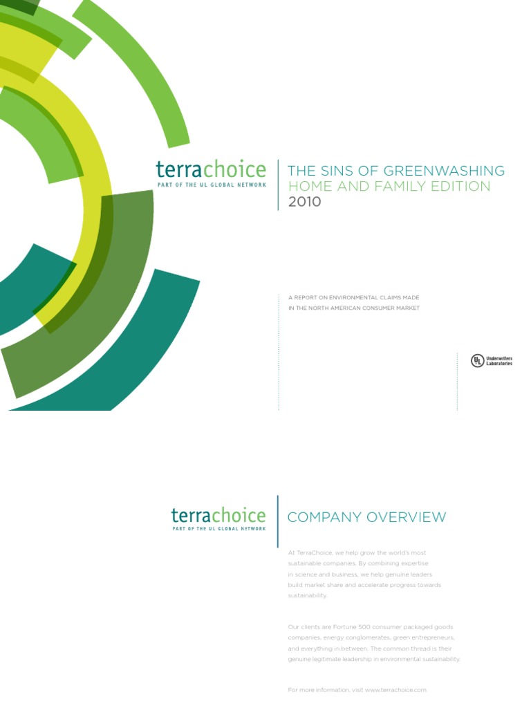 The Sins of Green Washing 2010 - Terrachoice | PDF | Retail | Economies