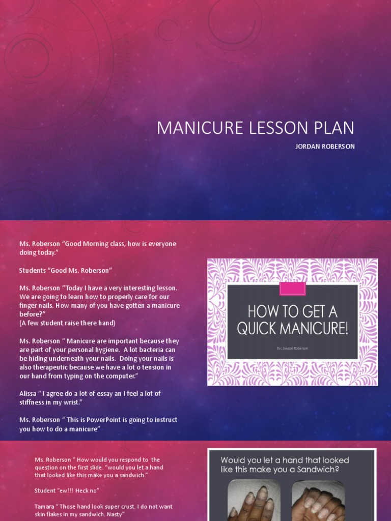 Nails Lesson Plan Power Point | PDF | Nail (Anatomy) | Hygiene