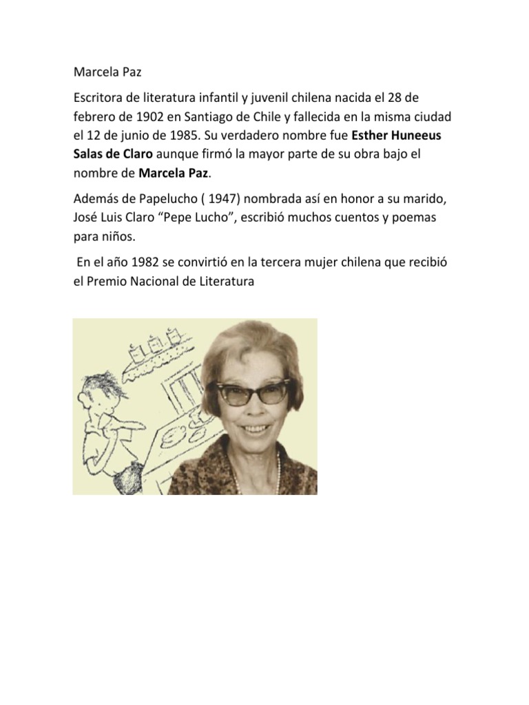 Marcela Paz | PDF | Ciencias sociales | Clásicos