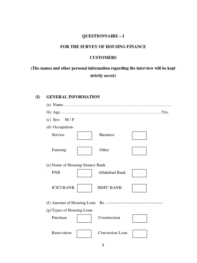 13 Questionnaire PDF | PDF | Loans | Banking