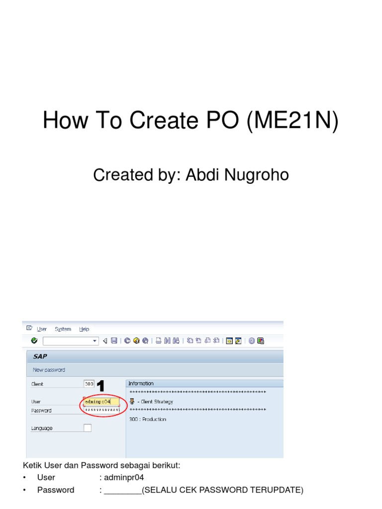 Create Po Me21n | PDF