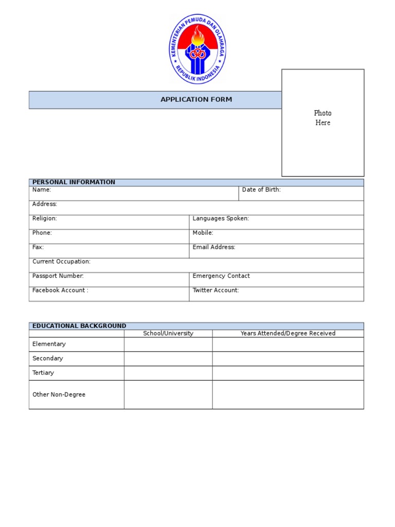 Aplication Form PPAN | PDF | Social Science