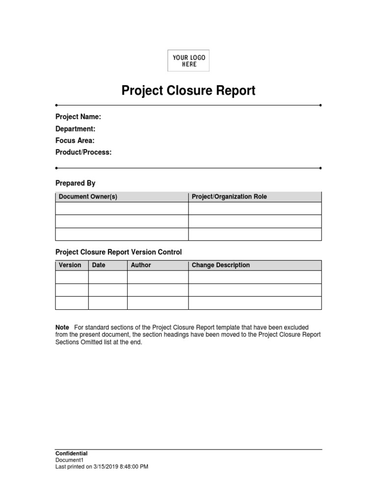 Project Closure Report | PDF | Risk Management | Quality Management
