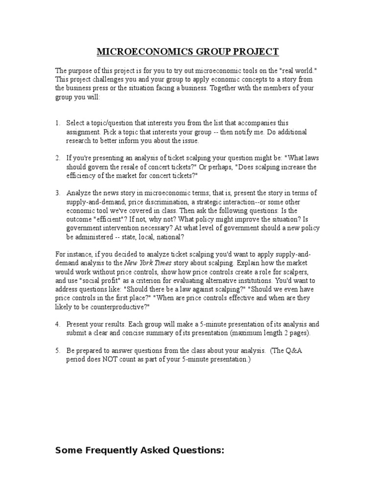 Microeconomics Group Project | PDF | Microeconomics | Economies