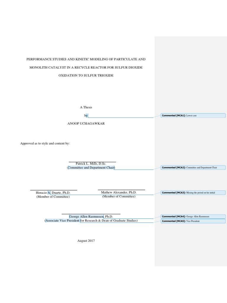 Signature Page - MS Thesis - Anoop Uchagawkar - M | PDF
