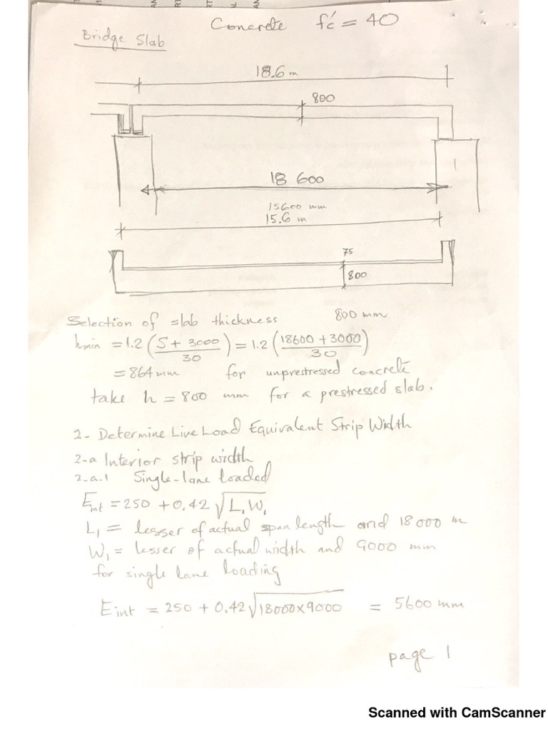 Manual Calculations of Bridge Superstructure | PDF