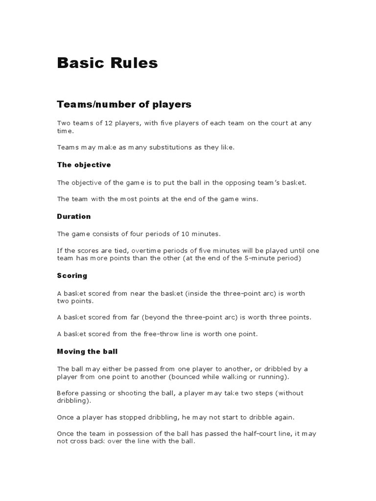 Simplified Rules For Kids | PDF