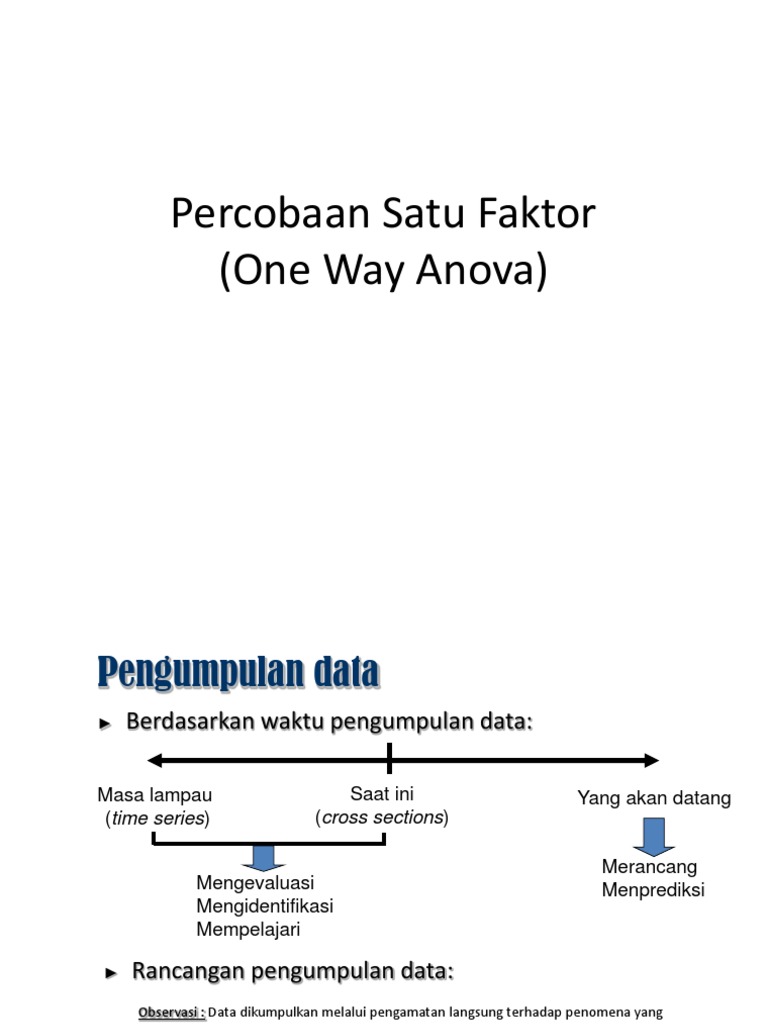 ANOVA One Way Percobaan Satu Faktor | PDF