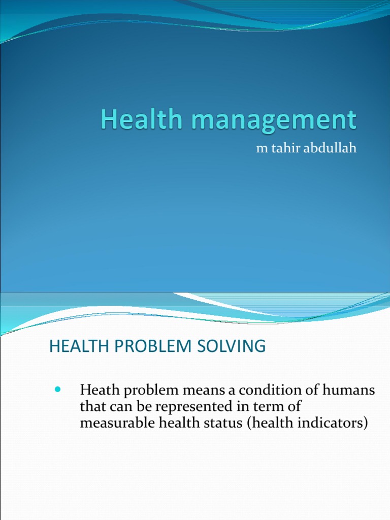 Health Management | PDF | Prevalence | Evaluation