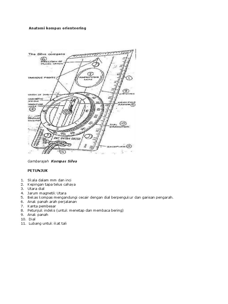 Anatomi Kompas Orienteering | PDF