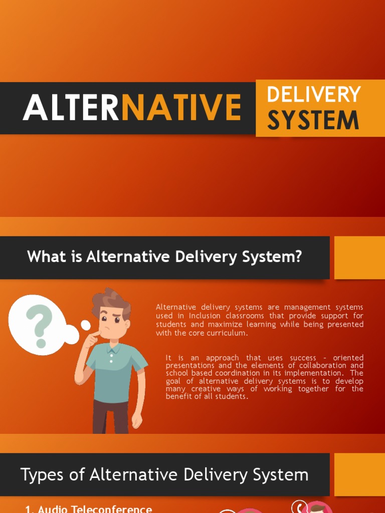 Alternative Delivery System | PDF | Distance Education | Internet