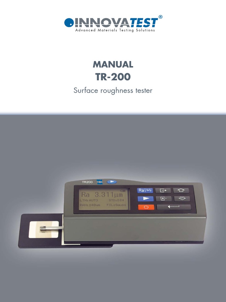 Manual TR 200 | PDF | Surface Roughness | Mean