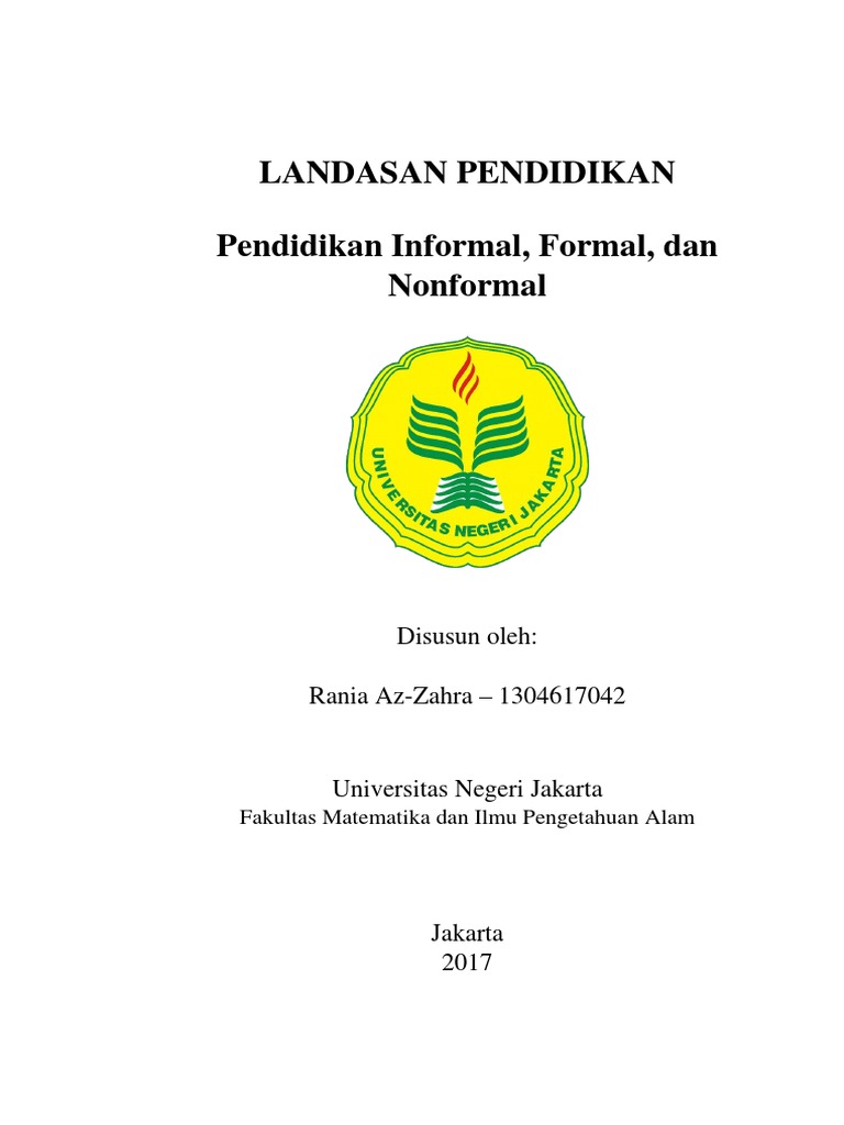 Pendidikan Formal, Informal, Dan Nonformal | PDF