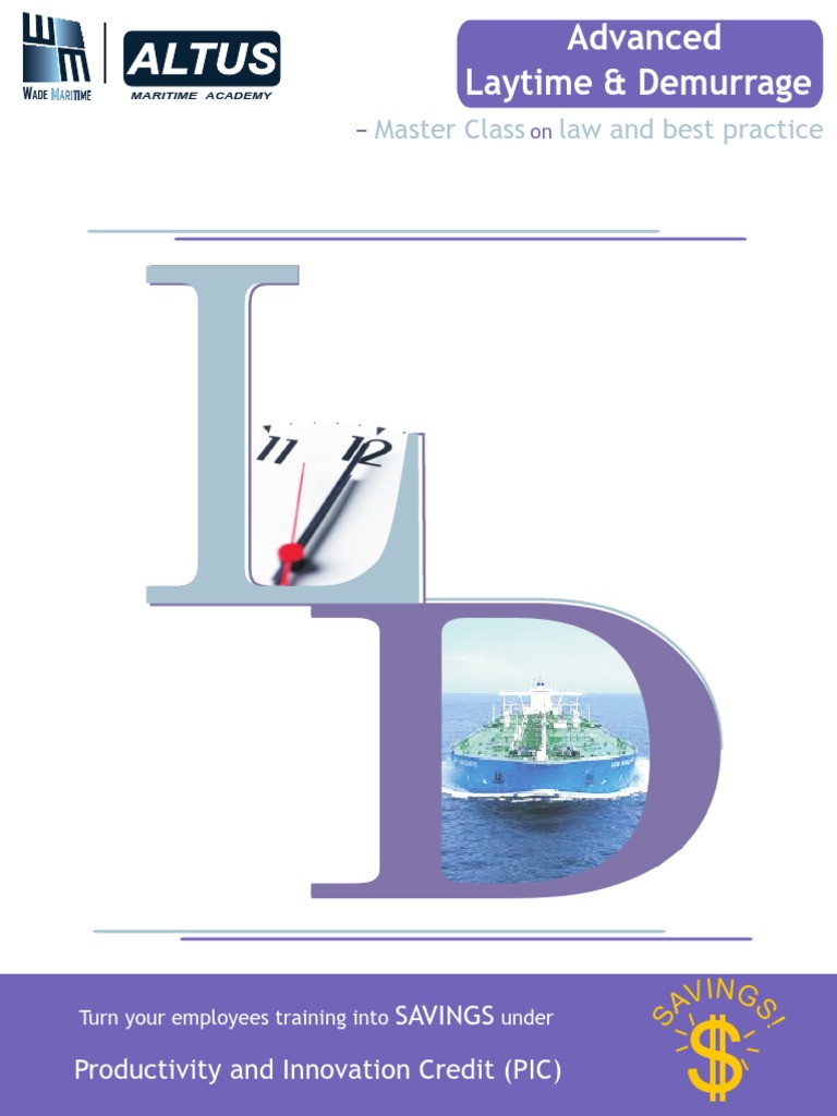WMC - Advanced Laytime & Demurrage | PDF | Taxes | Innovation