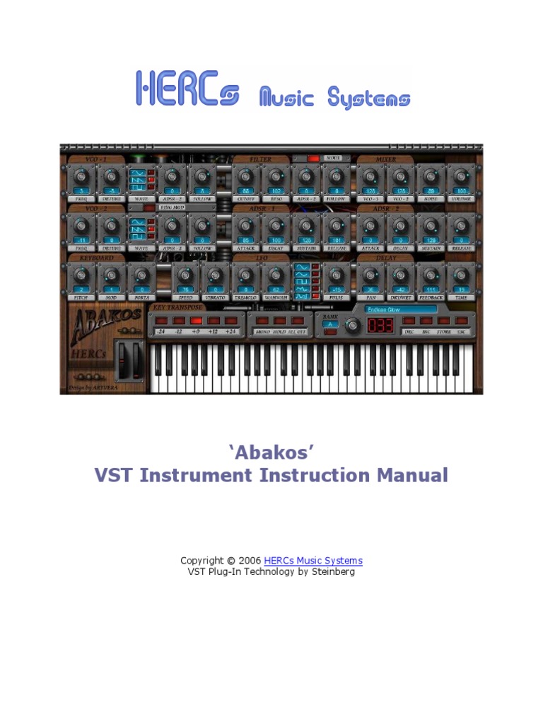 AbakosVST Manual PDF | PDF | Synthesizer | Computing