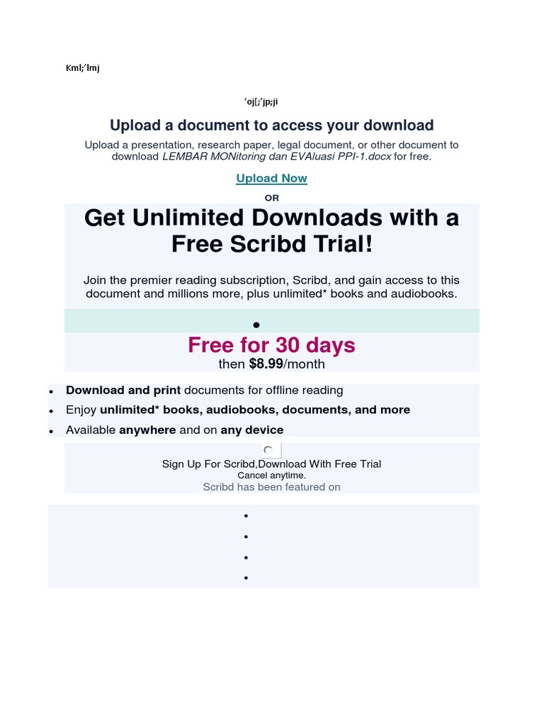 Get Unlimited Downloads With A Free Scribd Trial! | PDF
