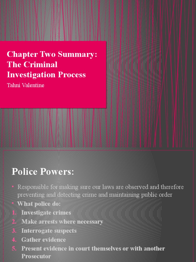 Chapter Two Summary - The Criminal Investigation Process | PDF ...