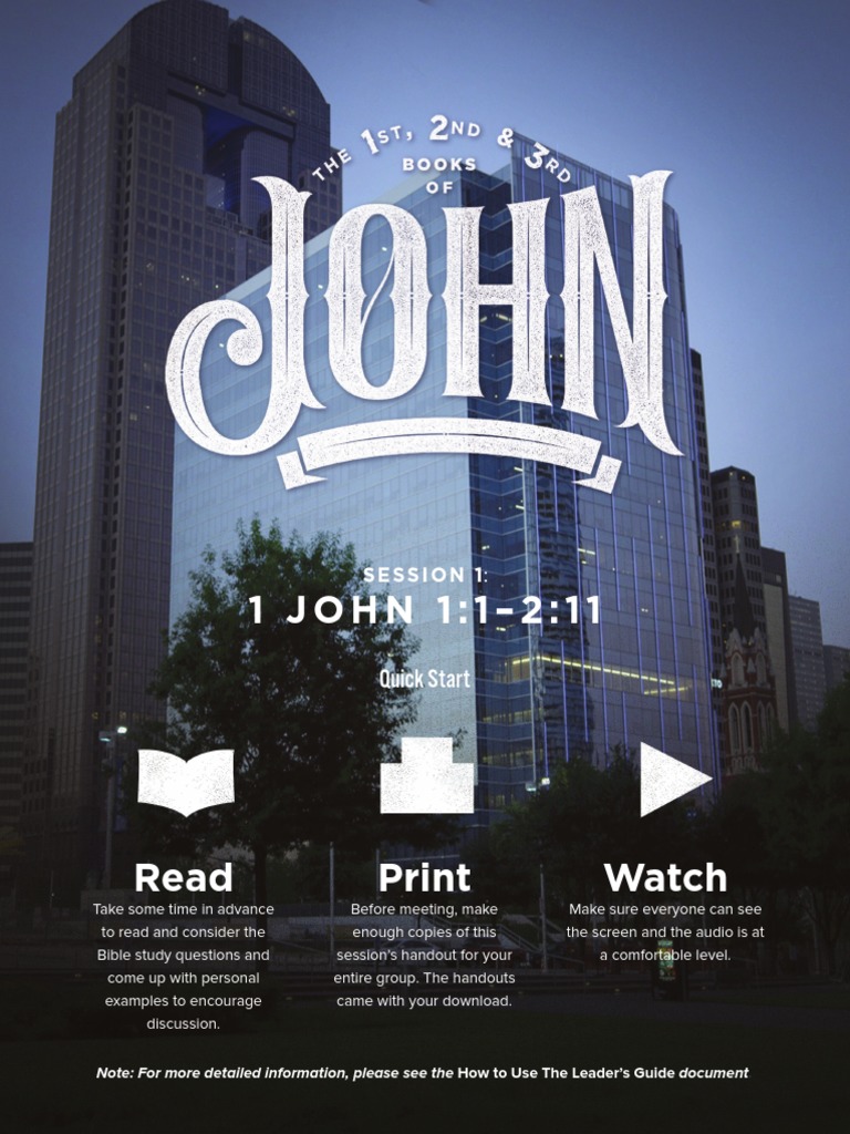1 John Study Guide for Believers | PDF | Confession (Religion) | First ...