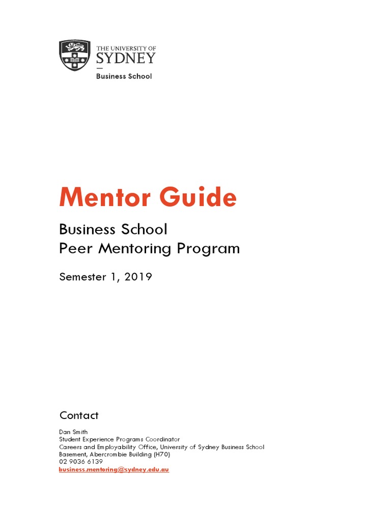 2019s1 Mentor Guide | PDF | Mentorship | Behavior Modification