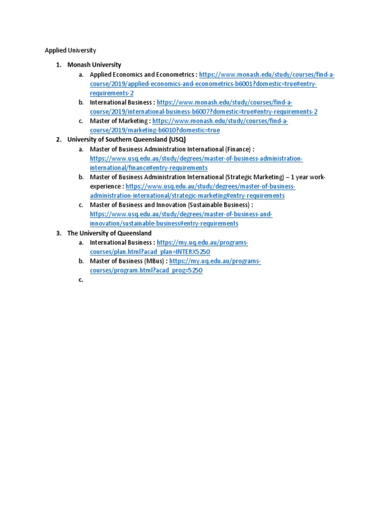 Applied University | PDF