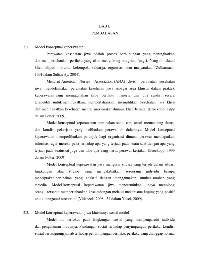 Model Konseptual Keperawatan | PDF | Karier & Perkembangan | Pengembangan Diri