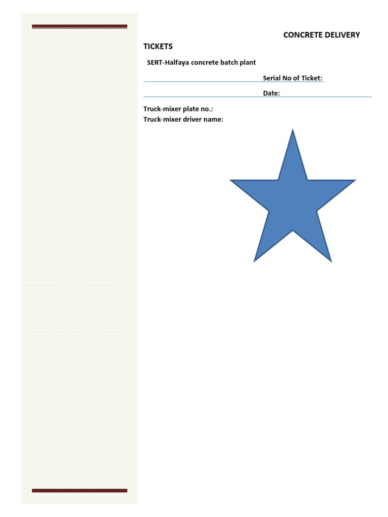 Concrete Delivery Tickets | PDF