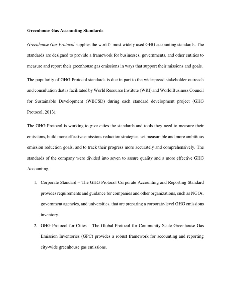 Greenhouse Gas Protocol Supplies The World's Most Widely Used GHG ...