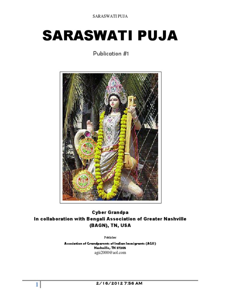 Saraswati Puja Paddhati by Cyber Grandpa PDF | Download Free PDF ...