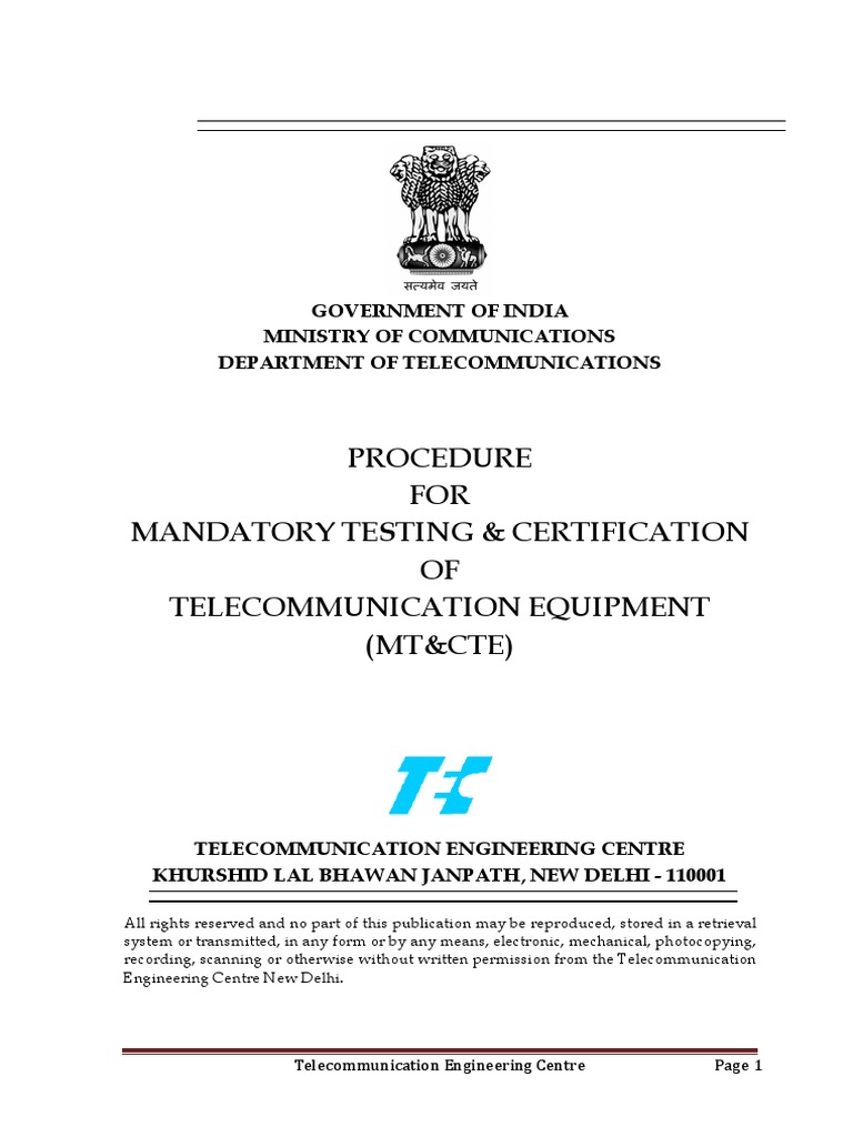 Final MTCTE 2017 Procedure | PDF | Customer Premises Equipment ...
