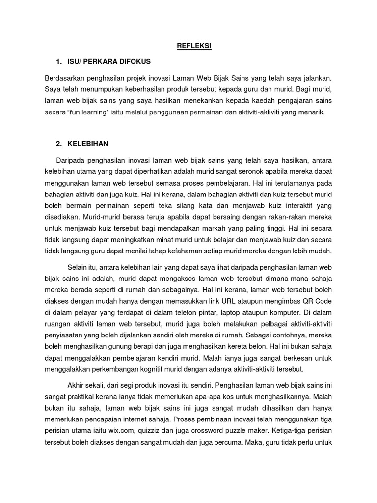 Inovasi Laman Web Bijak Sains untuk Pembelajaran | PDF | Bisnis | Komputer
