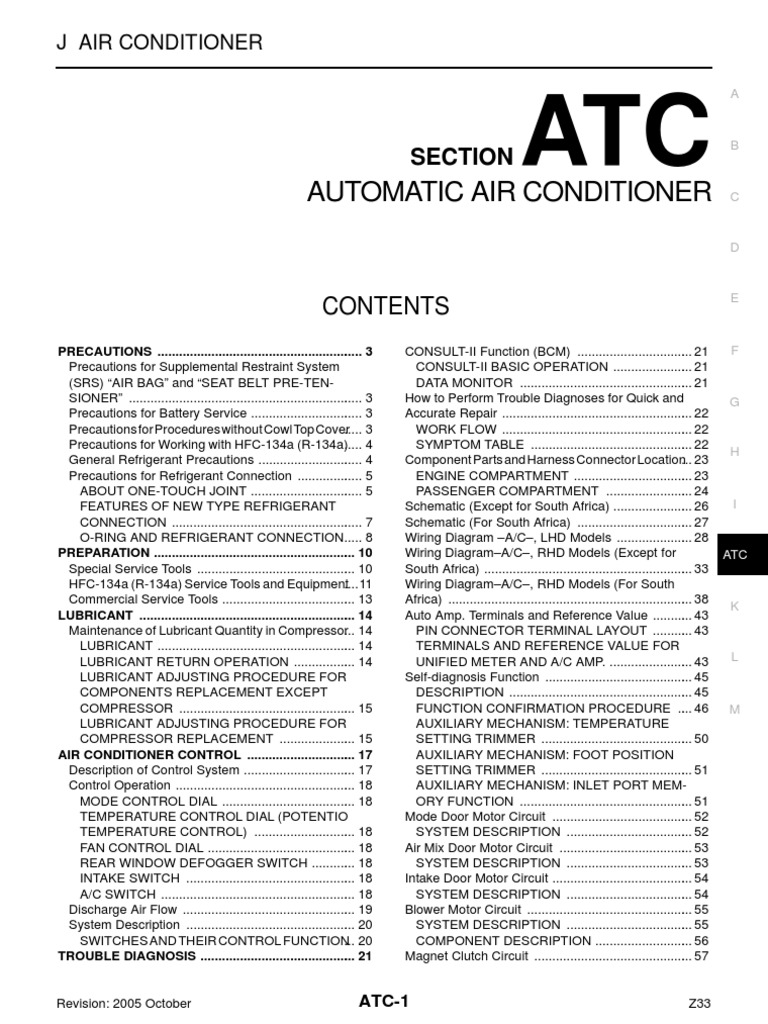 Automatic Air Conditioner Troubleshooting Guide | PDF | Air ...