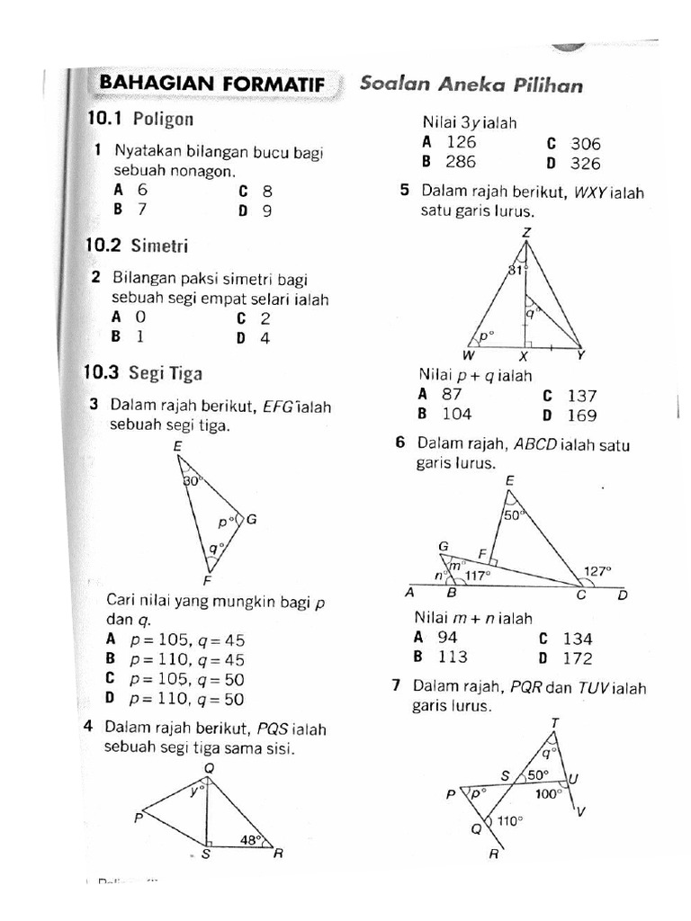 Bab 2 Matematik f3 Revision Chpter 10 | PDF