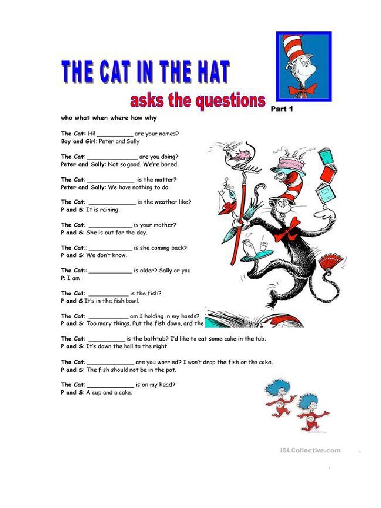 The Cat in The Hat (WH Questions) | PDF