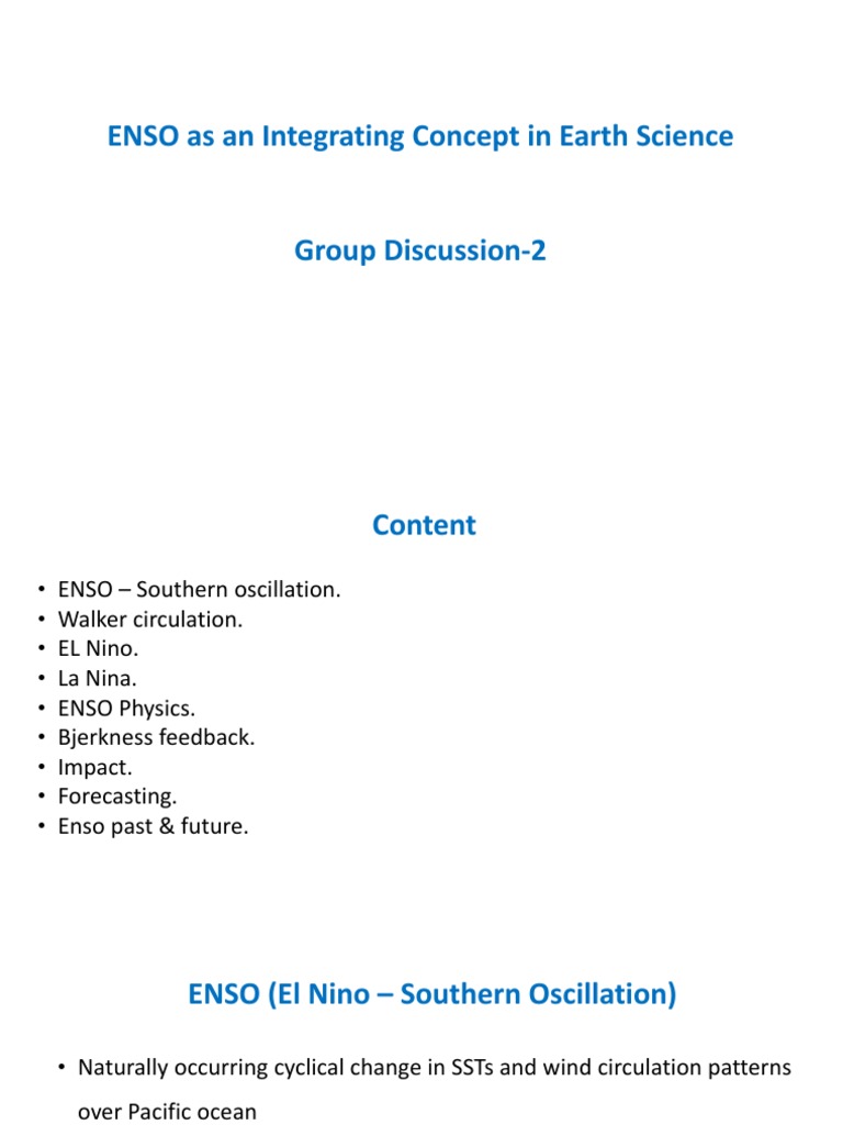 ENSO As An Integrating Concept in Earth Science | Download Free PDF ...